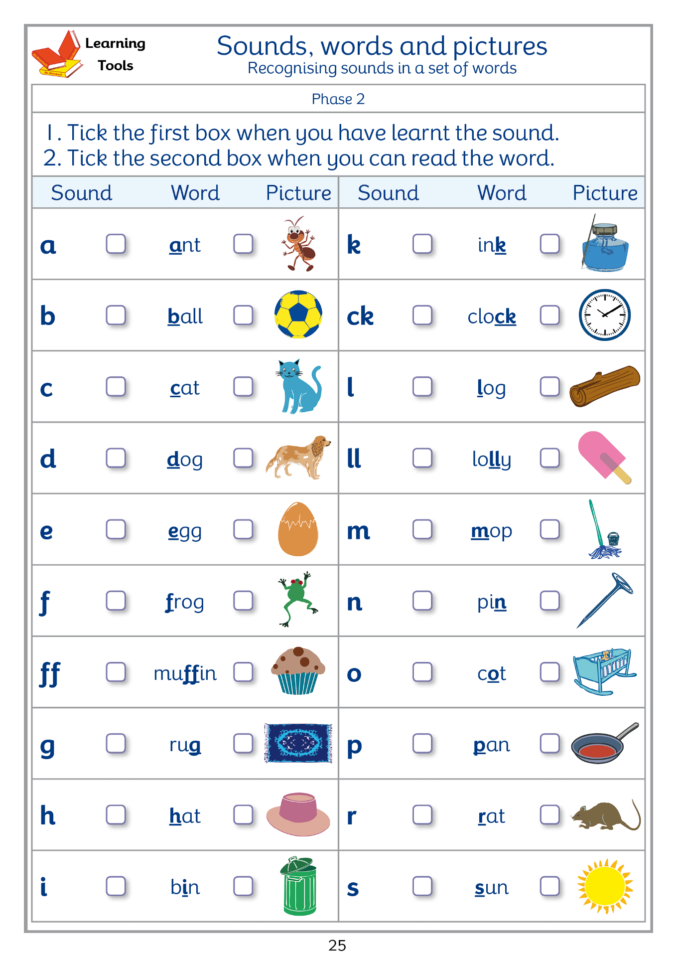 Reading Record - BE102 Year 1 Reading Record and Learning Tools (Red ...