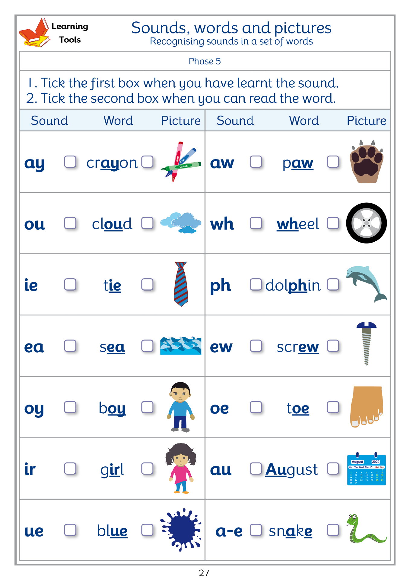 Reading Record - BE103 Year 2 Reading Record and Learning Tools (Purple ...