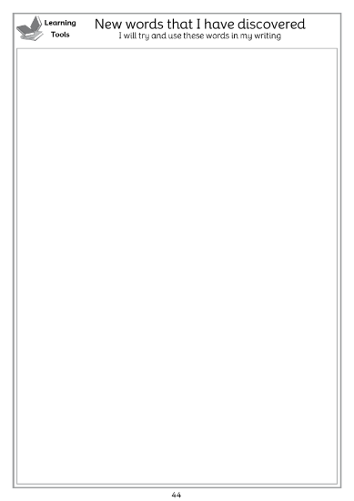Reading Record - BE105 Year 4 Reading Record and Learning Tools (Yellow ...