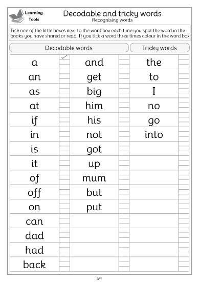 Reading Record - BE301 EYFS Reading Record and Learning Tools (Green ...