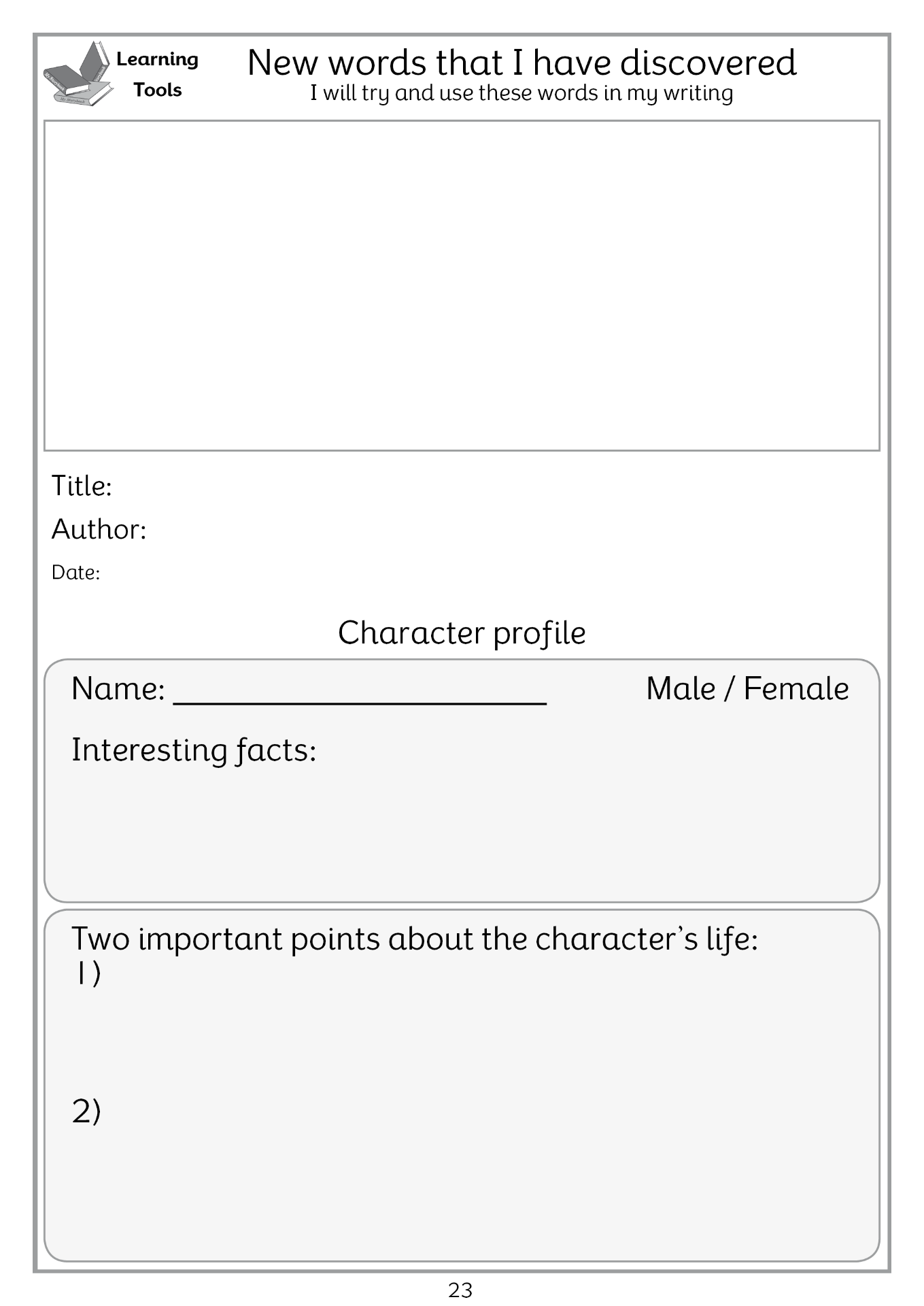 Reading Record - BE304 Year 3 Reading Record and Learning Tools (Brown ...