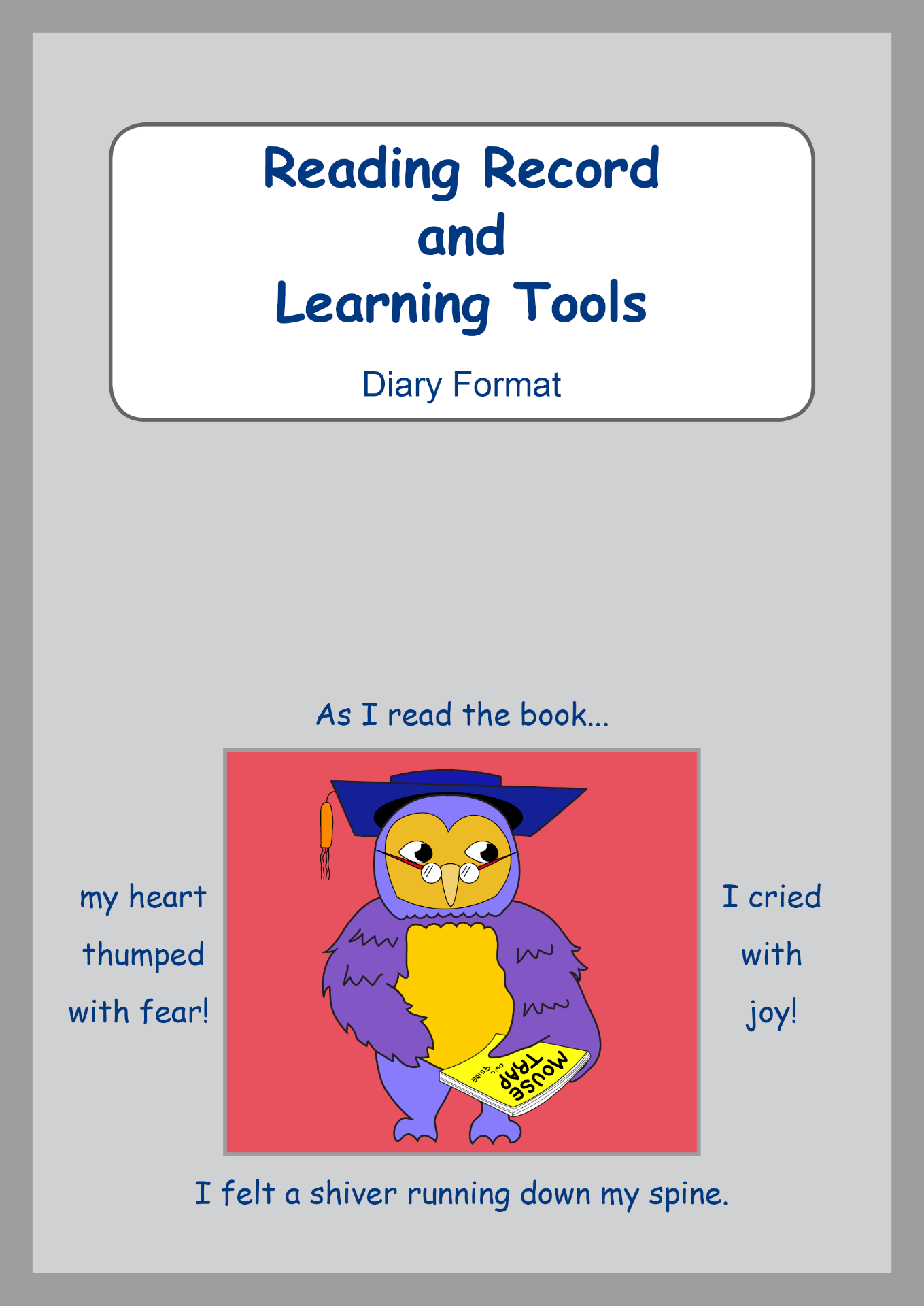 Reading Record - BE306 Year 5 Reading Record and Learning Tools (Grey ...