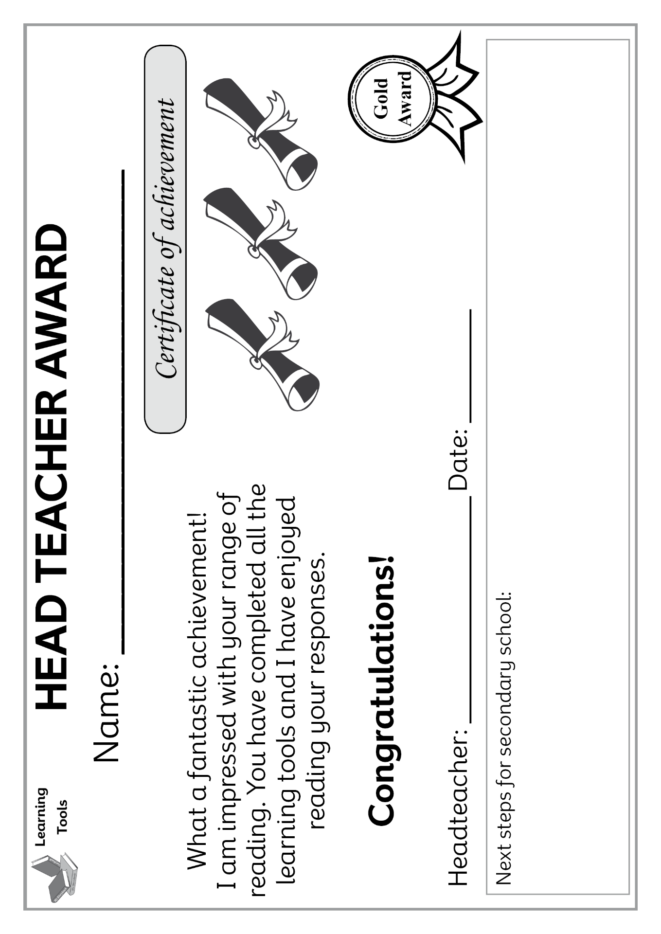 Reading Record - BE307 Year 6 Reading Record and Learning Tools (Blue ...