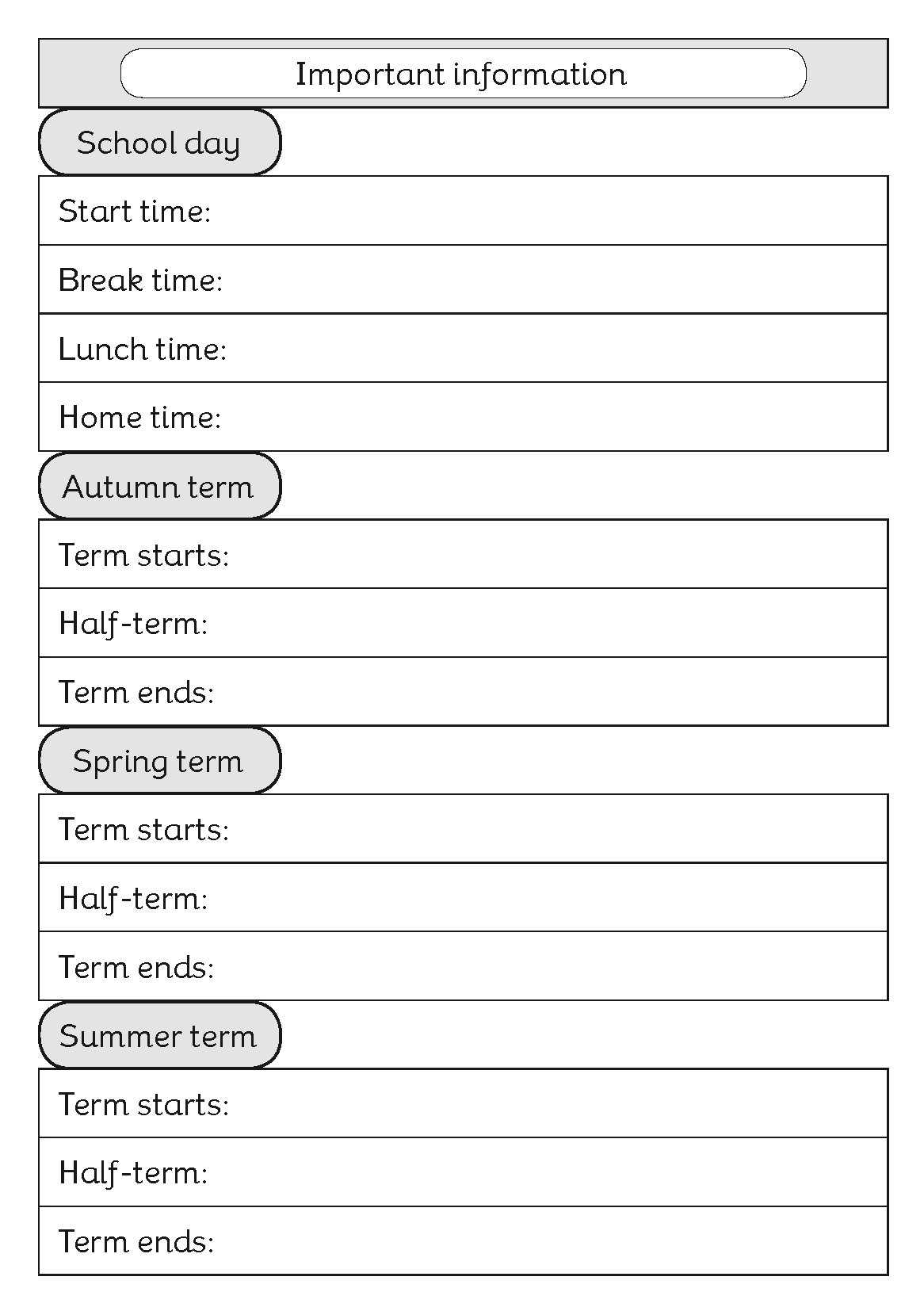 Reading Record - BDA5-R106 Y6 Reading Diary with Word list (Planets ...