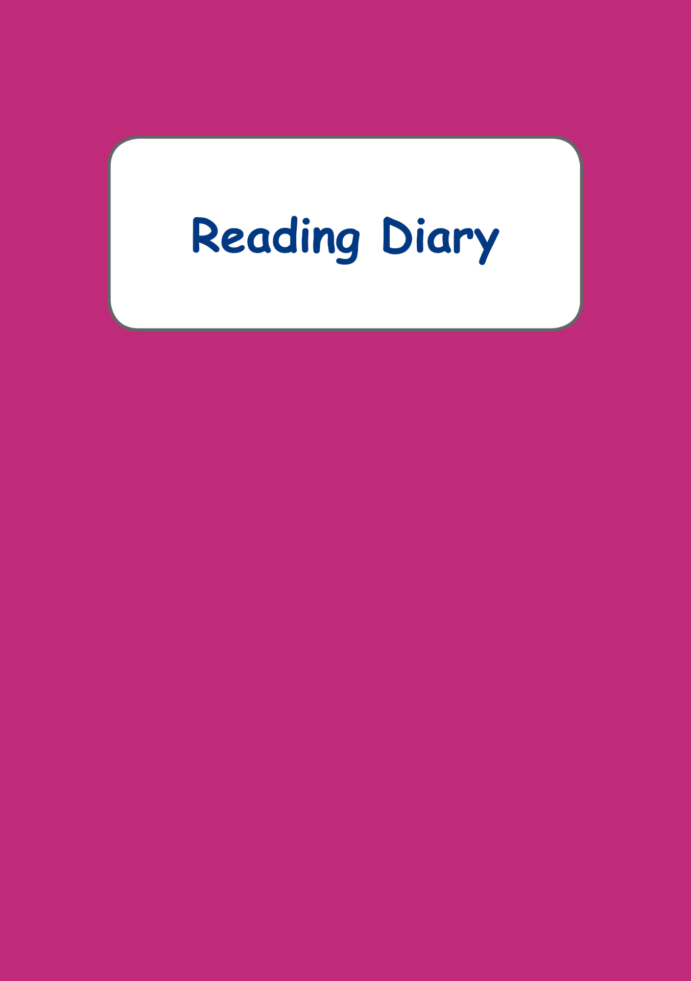 Reading Record - BDA5-RD Reading Diary (Purple)
