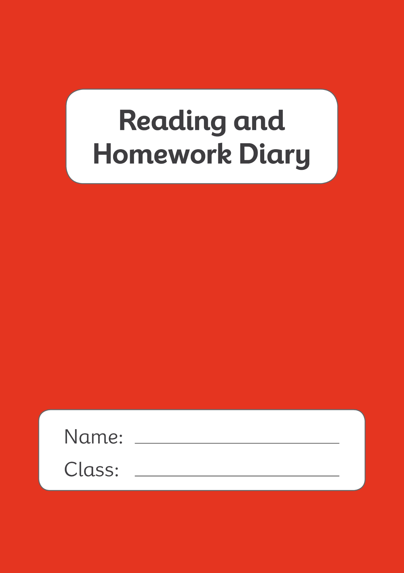 Reading Record - BDA5-RHD2 Reading and Homework Diary (Matte Red)