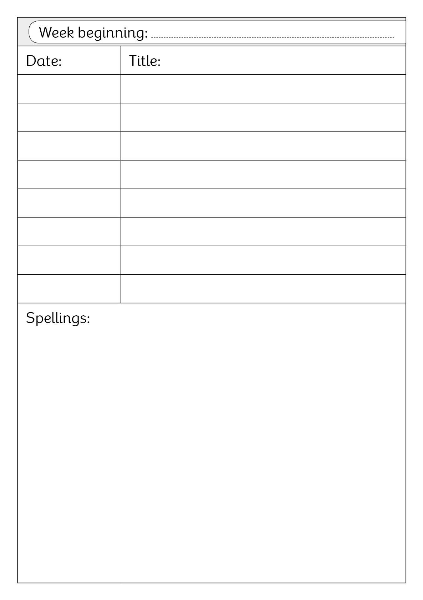 Reading Record - BDA5-RSHD4 Reading, Spelling & Homework Diary (Matte ...