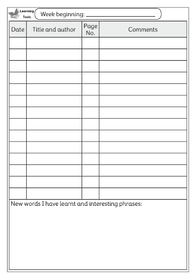 Reading Record - BD303 Reading, Spelling and Homework Diary (Green)